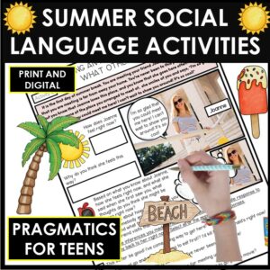 Social pragmatic language activities teens social skills print digital ...