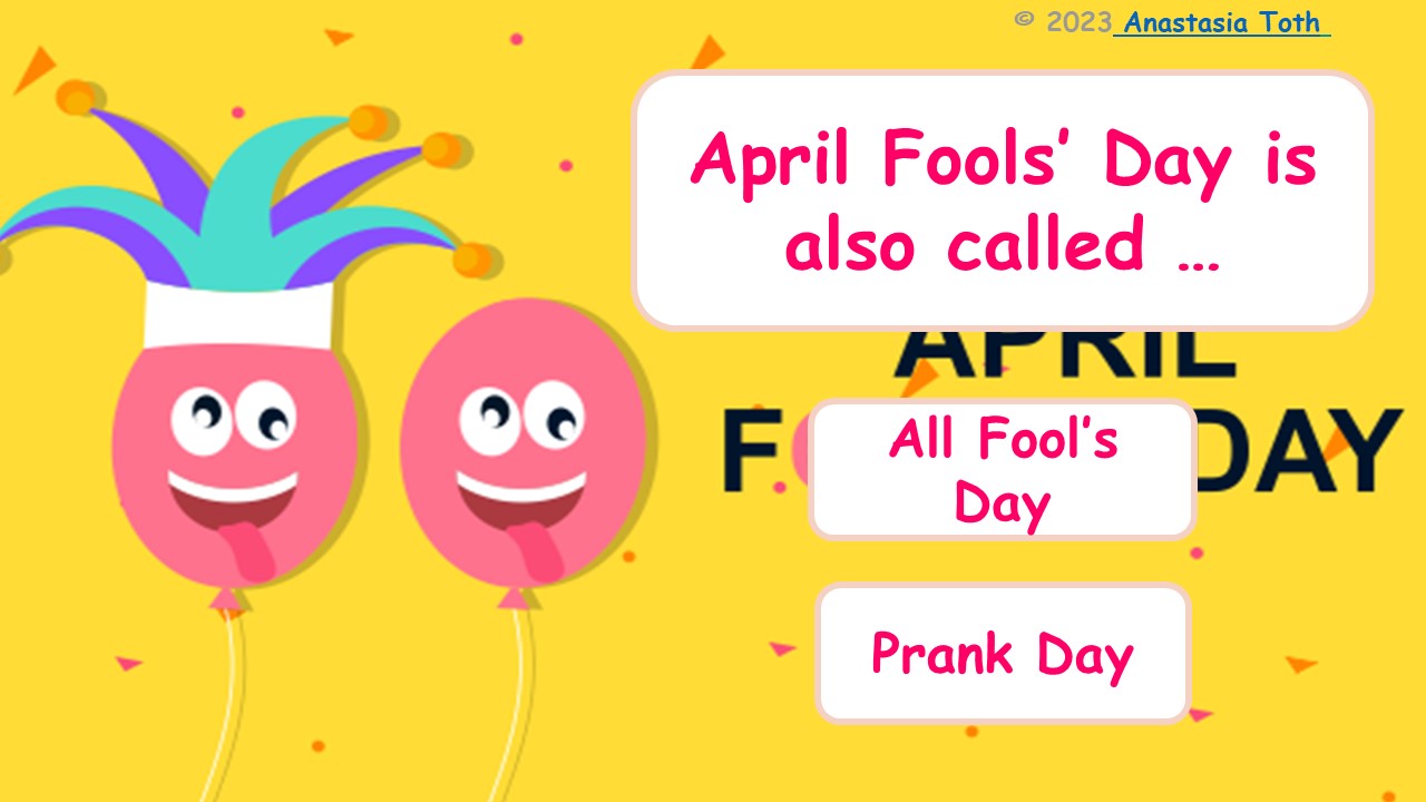 APRIL FOOLS' DAY interactive game | Culture ESL EFL activities quiz ...