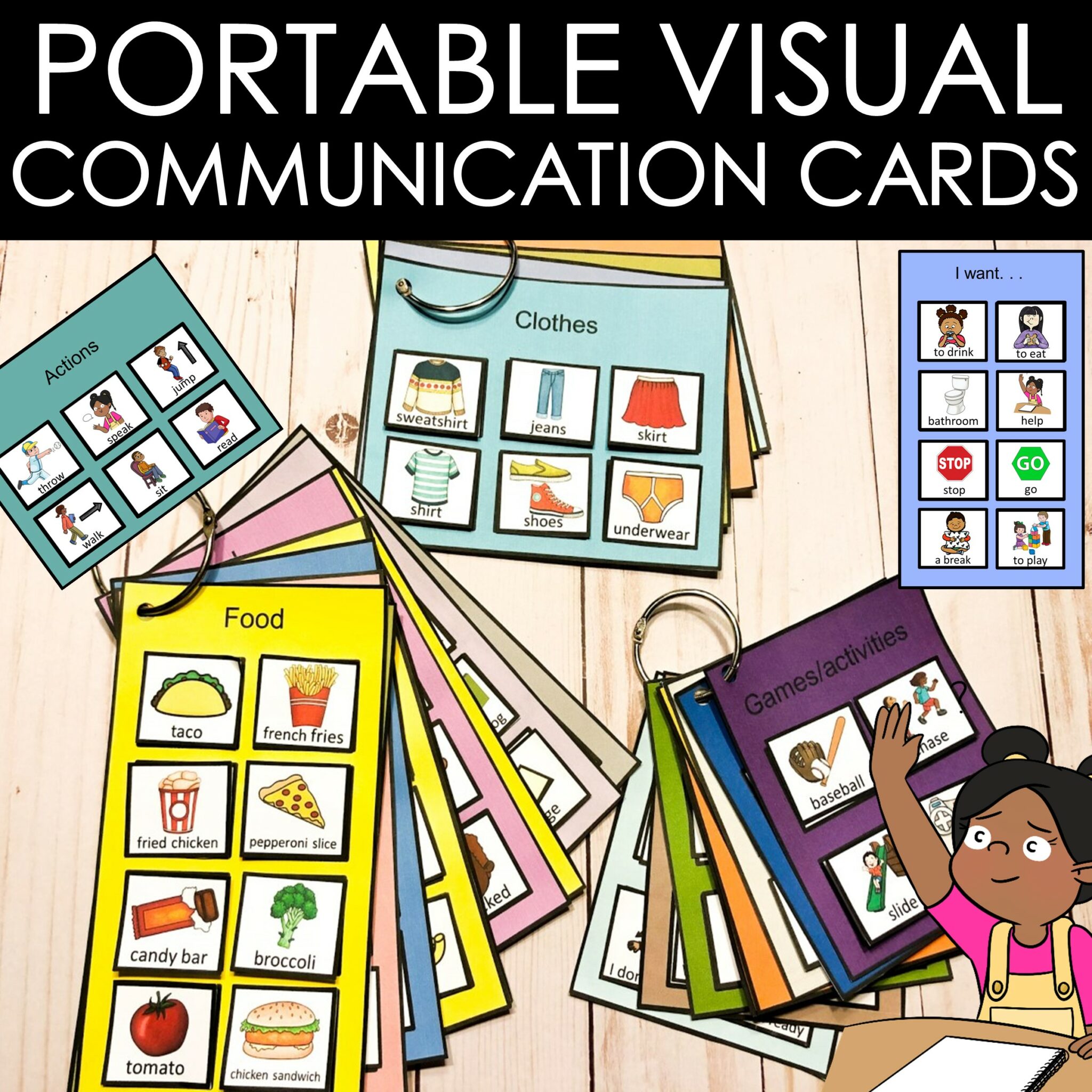 Portable visual communication cards for autism | Made By Teachers