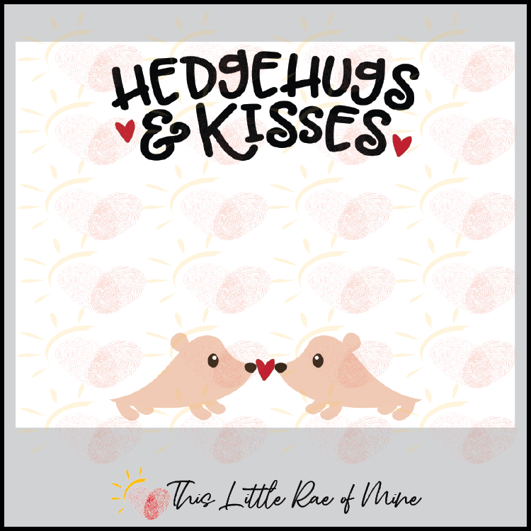 Hedgehugs & Kisses - Hedgehog - Valentine's Day - printable - Handprint ...