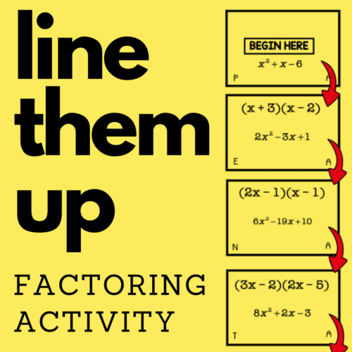 Algebra Factoring Trinomials Activity | Made By Teachers