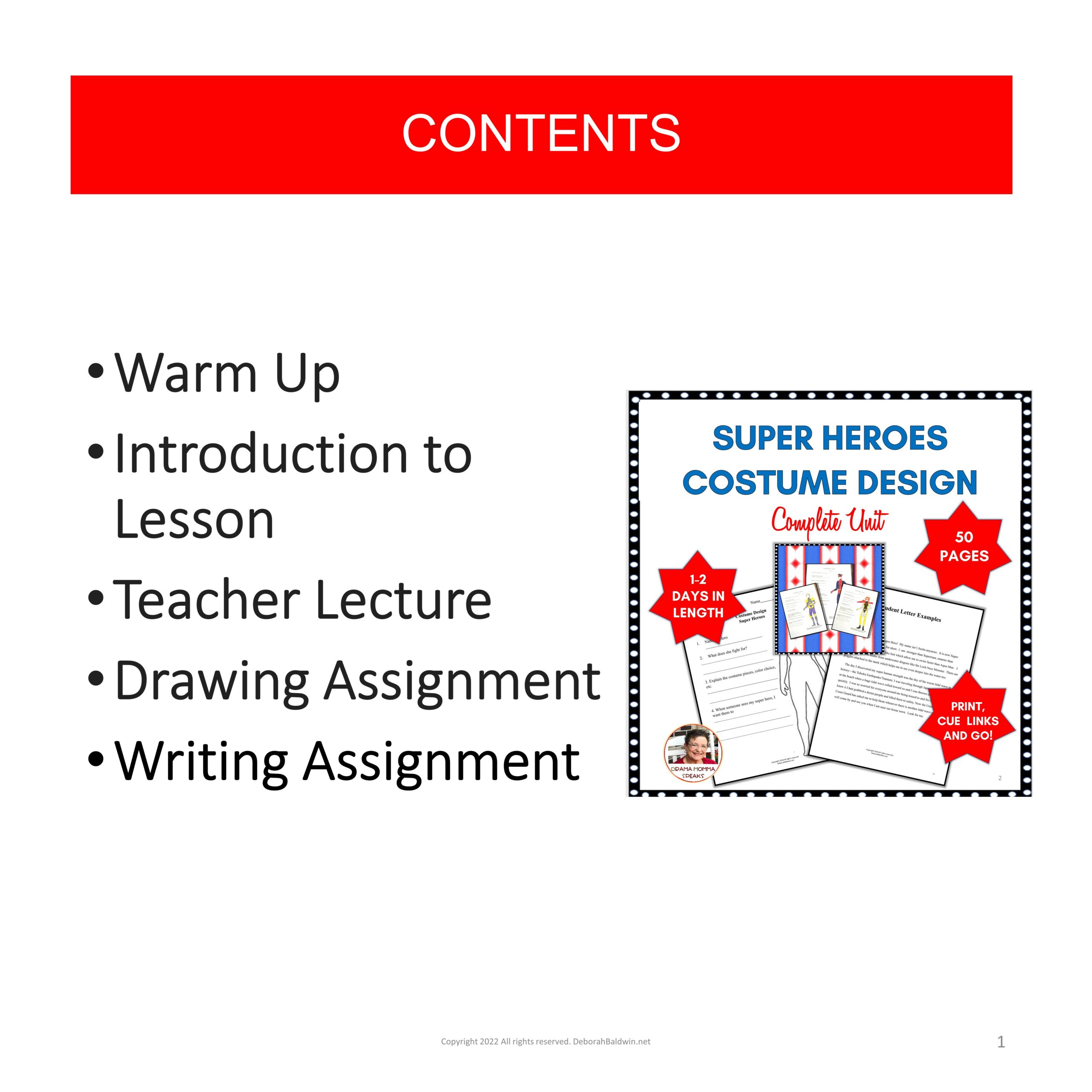 Costume Design Super Heroes | Made By Teachers