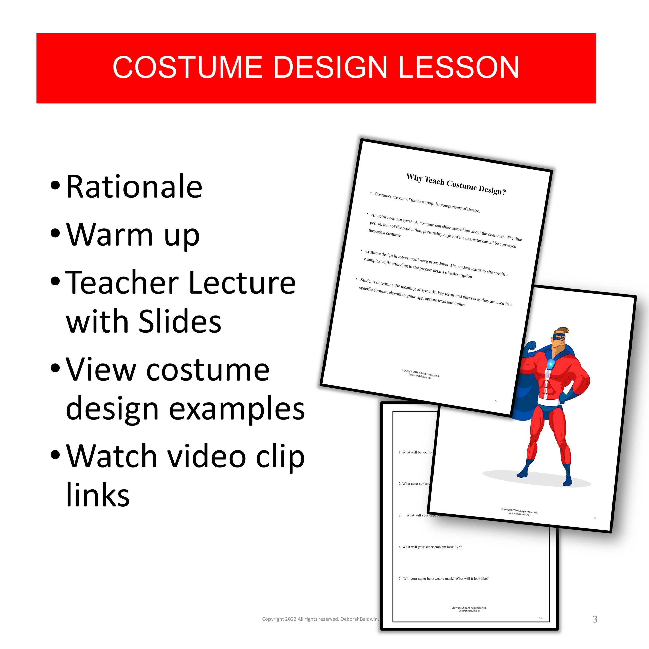 Costume Design Super Heroes | Made By Teachers