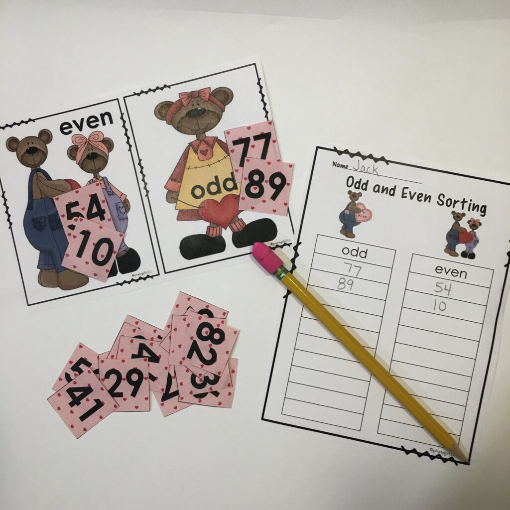 Valentine Odd and Even Sorting Game | Made By Teachers