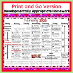 FREE EDITABLE Homework Calendar | PreK and Kindergarten Homework ...