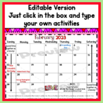 FREE EDITABLE Homework Calendar | PreK and Kindergarten Homework ...