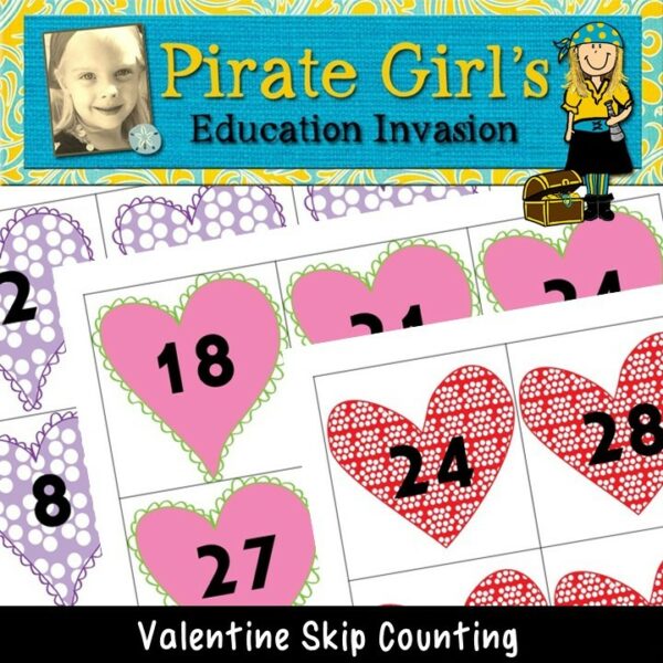 Valentine Skip Counting (2s, 3s, 4s, 5s, 10s) | Made By Teachers