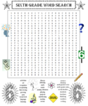 Sixth Grade Word Search Puzzle | Made By Teachers