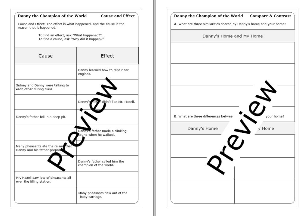 Roald Dahl "Danny the Champion of the World" worksheets | Made By Teachers