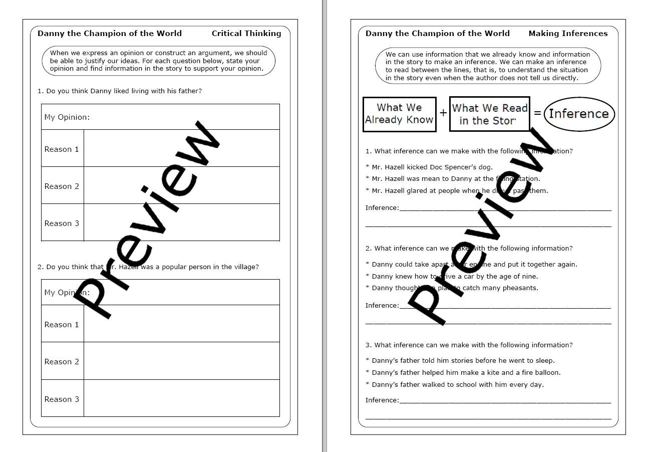 Roald Dahl "Danny the Champion of the World" worksheets | Made By Teachers
