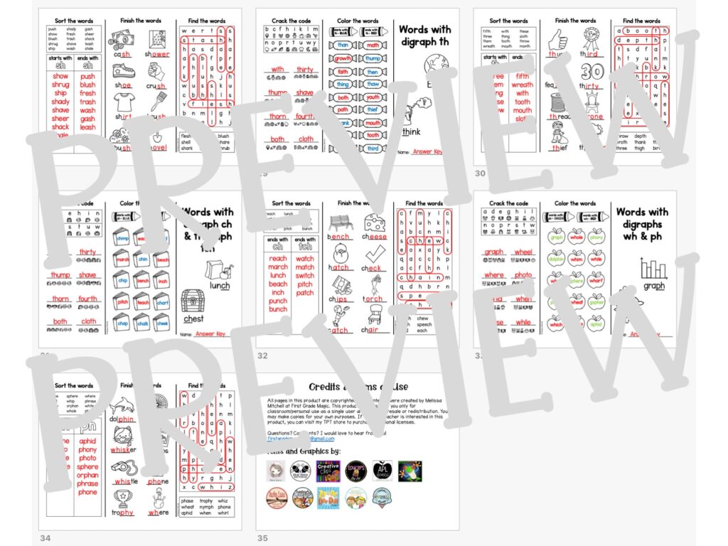 Consonant Blends and Digraphs Trifold Worksheets | Made By Teachers