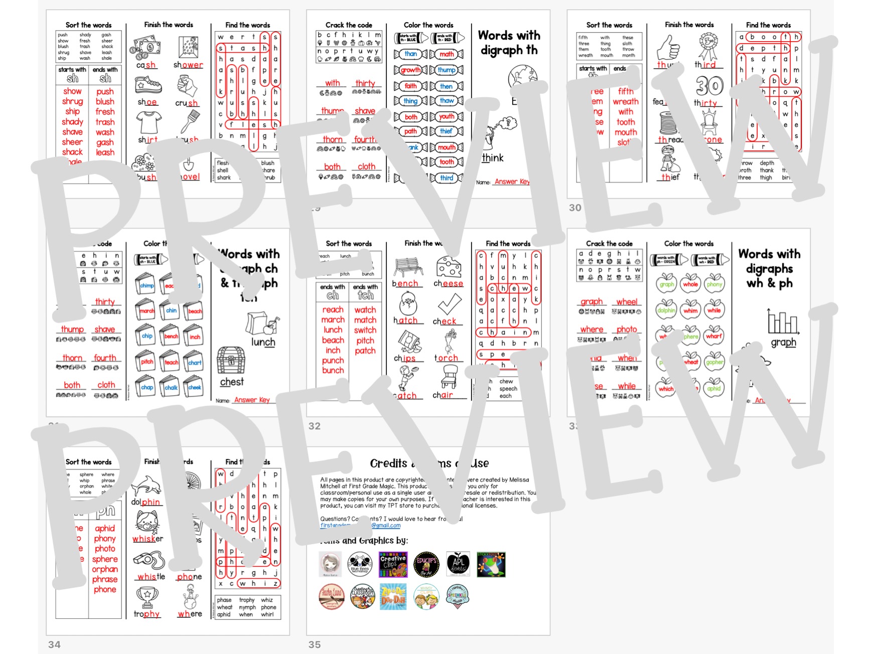 Consonant Blends and Digraphs Trifold Worksheets | Made By Teachers
