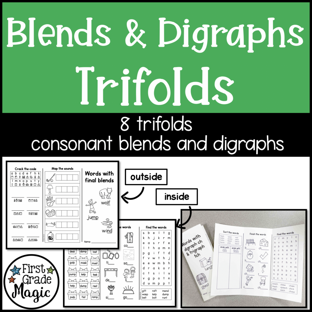 Consonant Blends and Digraphs Trifold Worksheets | Made By Teachers