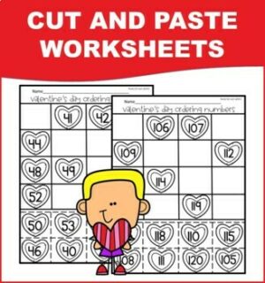 Valentine's Day Ordering Numbers to 120 Math Worksheets February | Made ...