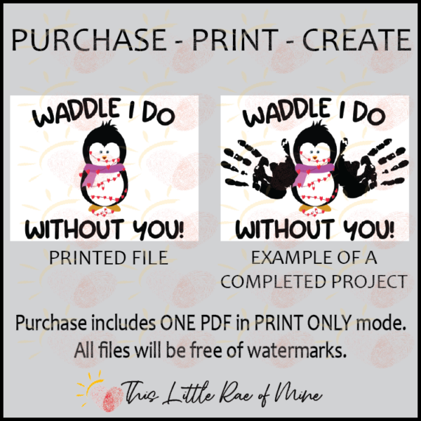 Waddle I do without you - penguin - Valentine's Day - printable ...