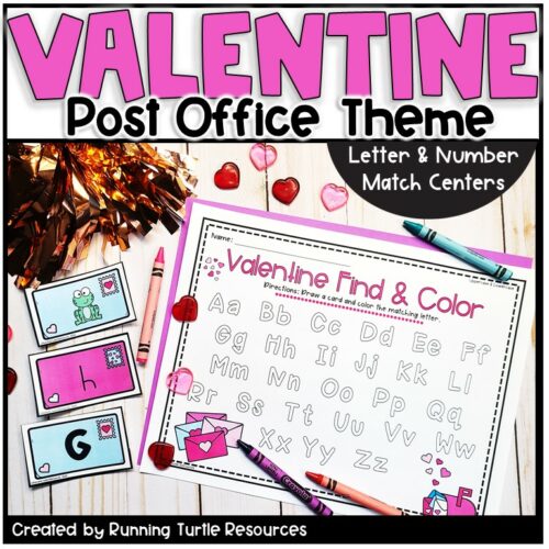 Valentine's Day Post Office Dramatic Play l Valentine Letter and Number ...