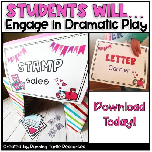 Valentine's Day Post Office Dramatic Play l Valentine Letter and Number ...