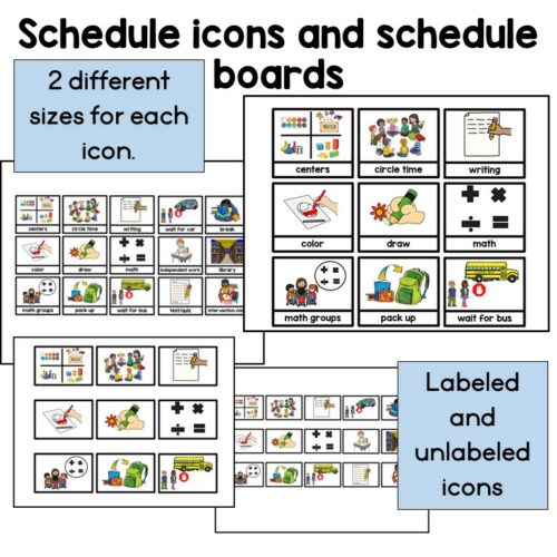 Daily visual schedule for autism classroom daily routines pictures and ...