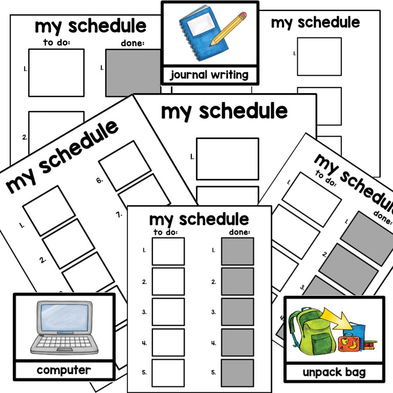 Daily visual schedule for autism classroom daily routines pictures and ...