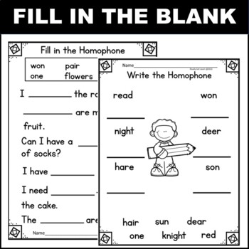 Homophones Worksheets Task Cards To Two Too Their There | Made By Teachers