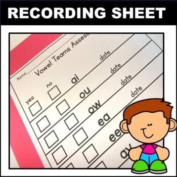 Vowel Teams Word Lists Assessment | Made By Teachers