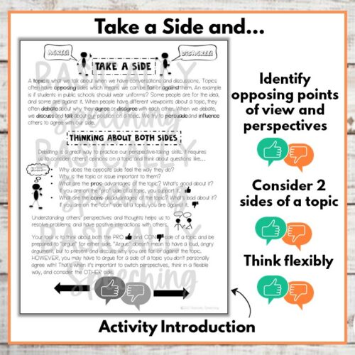 Perspective Taking Activity With Debate Topics | Made By Teachers