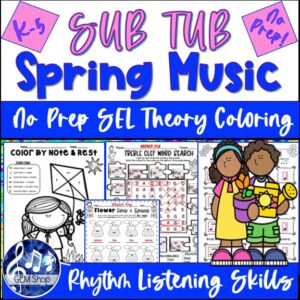 SPRING MUSIC Sub Tub Plans Activities | Made By Teachers