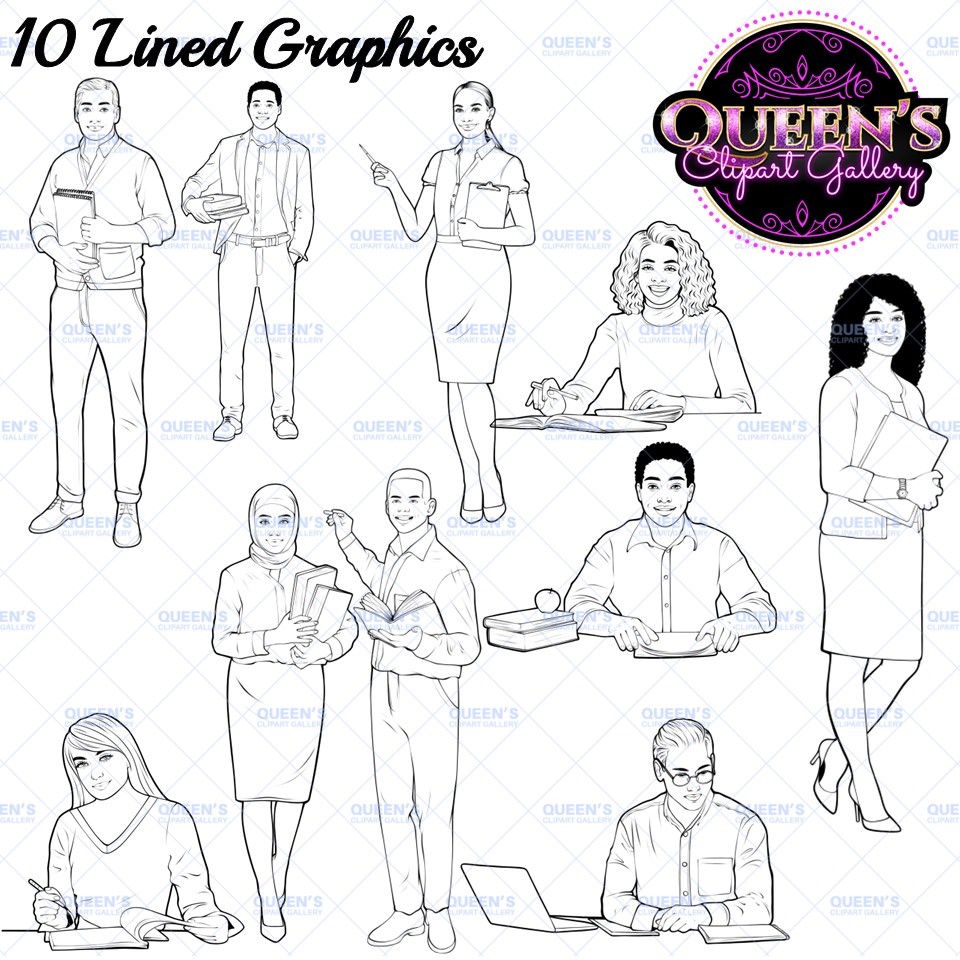Teachers Clipart, Teacher Clipart, Adult Clipart, Teachers BUNDLE ...