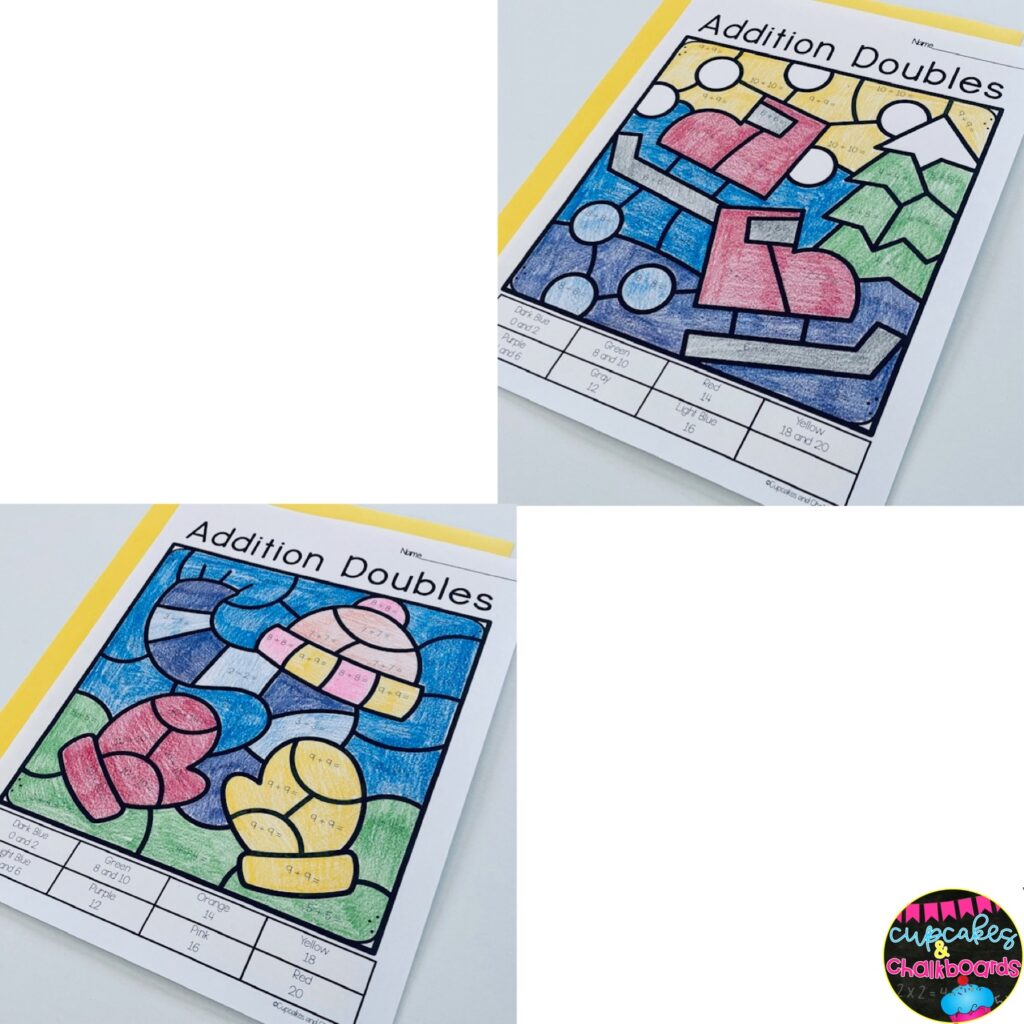 Doubles Color By Number Math Coloring Pages | Made By Teachers