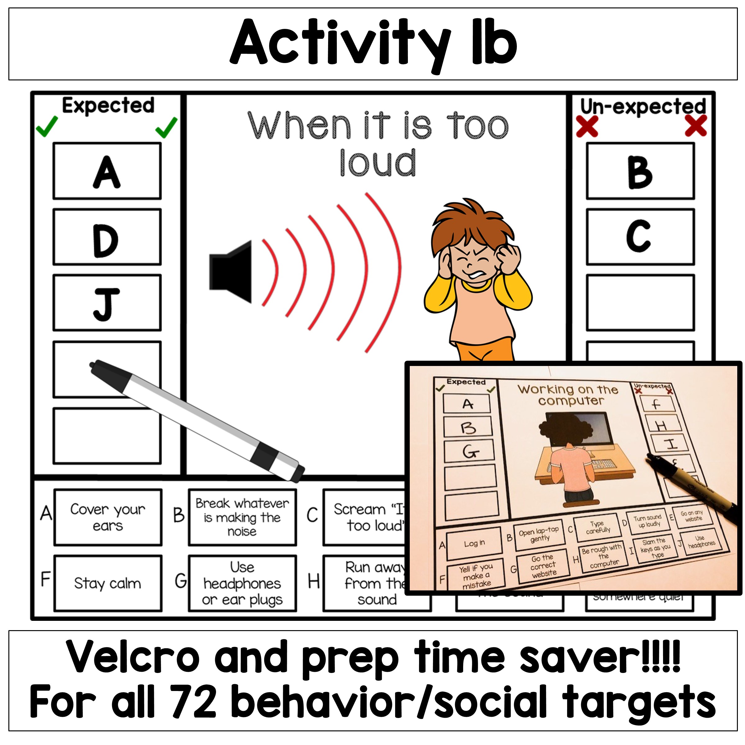 Behavior self regulation and social skills worksheets and sorting ...