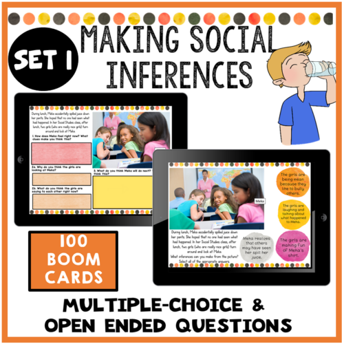 Making social inferences boom cards social skills SEL behavior SET 1 ...