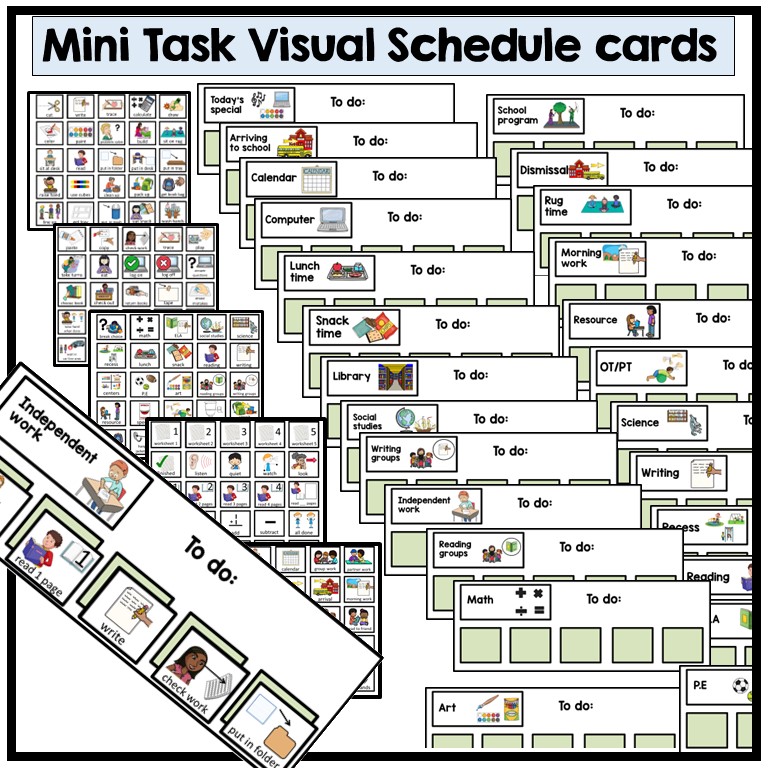 visual classroom task schedules and classroom work routine work picture ...