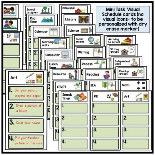 visual classroom task schedules and classroom work routine work picture ...