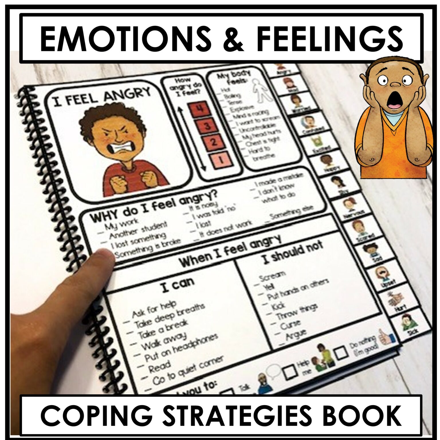 Emotions and behavior book social skills self regulation SEL coping ...