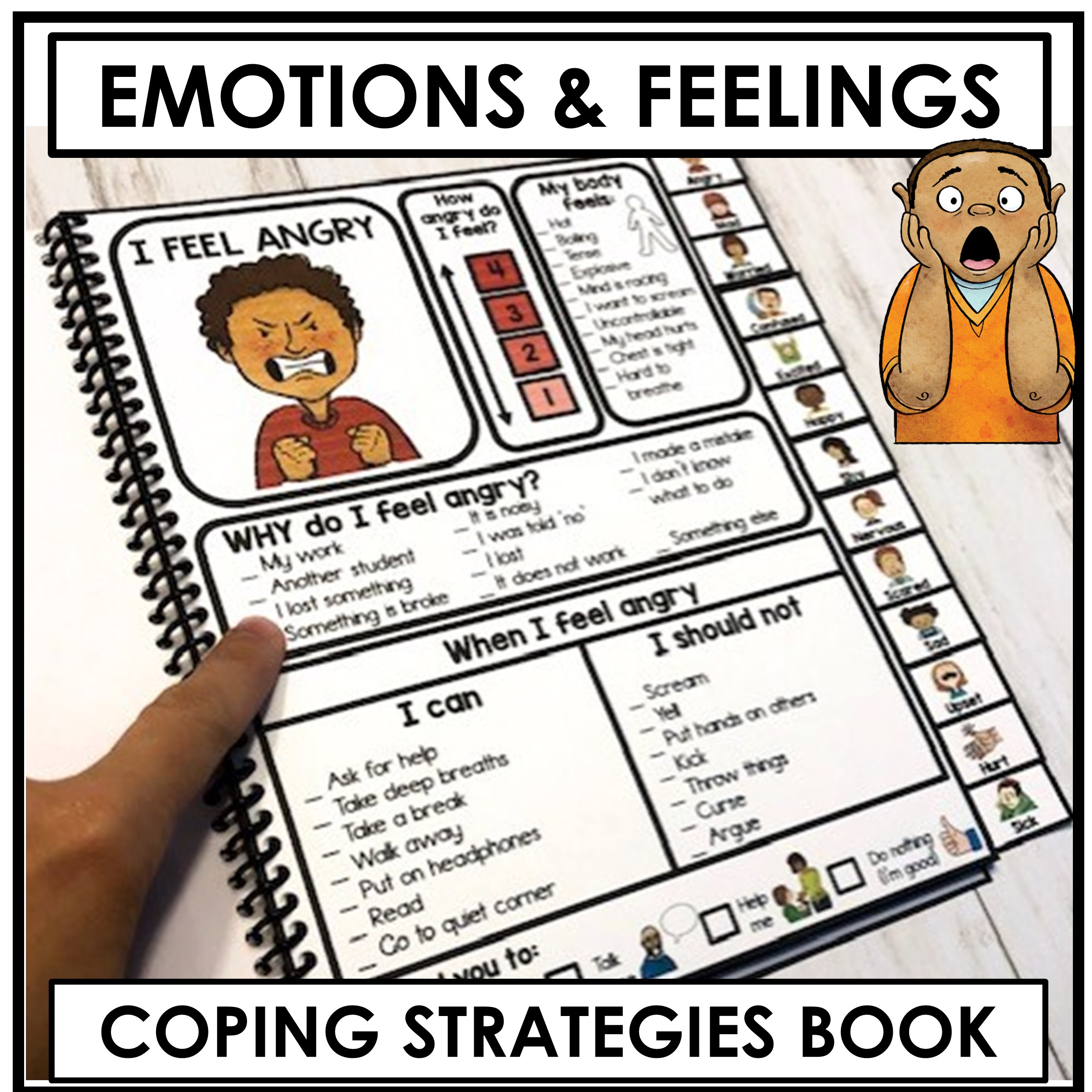 Emotions and behavior book social skills self regulation SEL coping ...