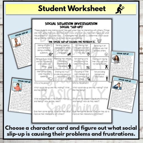 Social Skills Activity Understanding the Causes of Social Problems ...