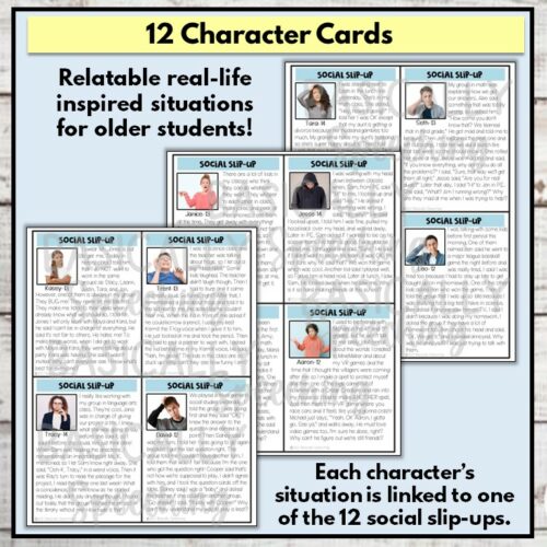 Social Skills Activity Understanding the Causes of Social Problems ...