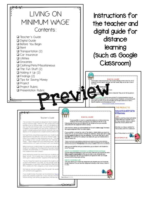 Minimum Wage Project | Made By Teachers