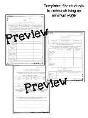 Minimum Wage Project | Made By Teachers