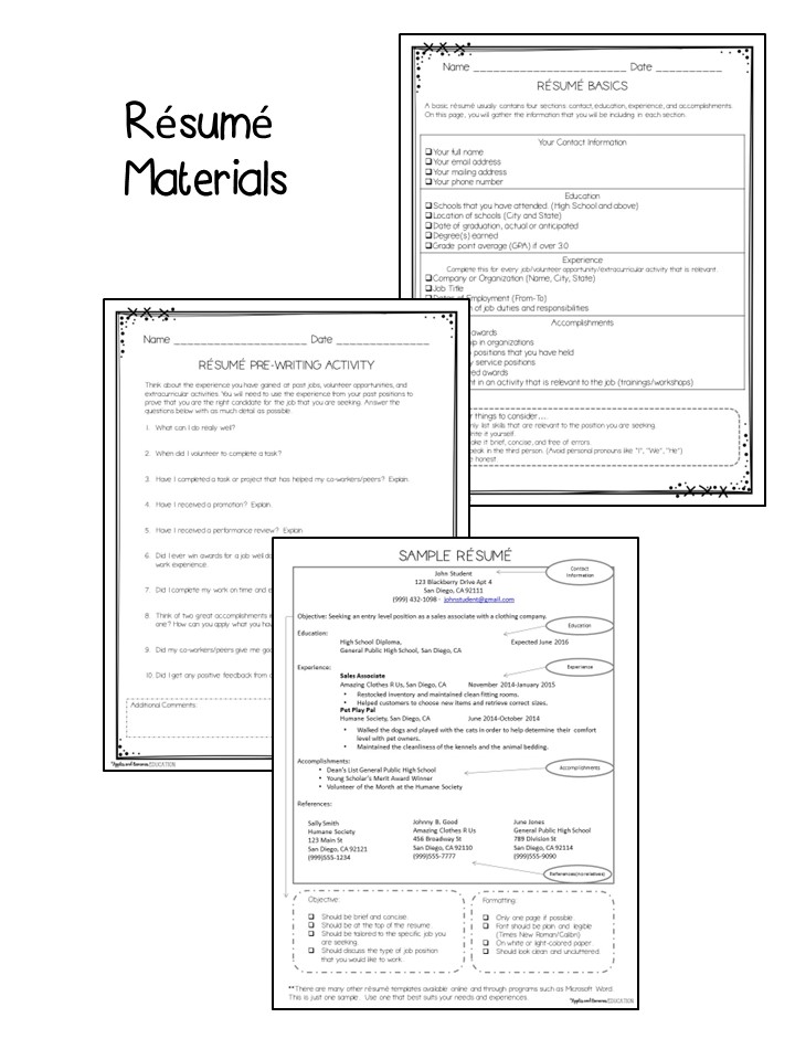 Career Readiness - Cover Letter, Résumé, Job Application, and Mock ...