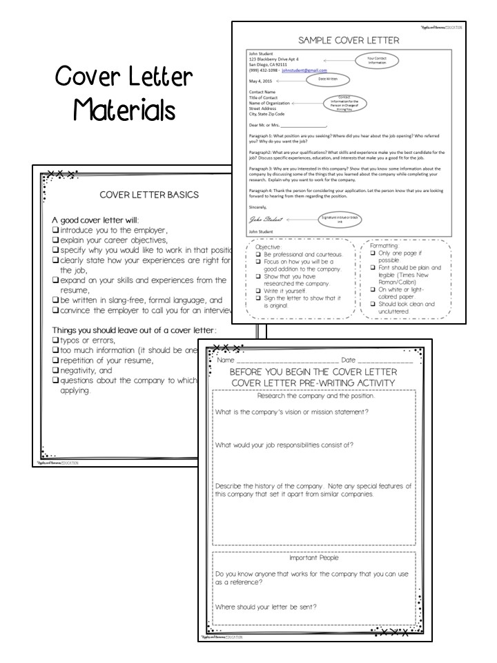 Career Readiness - Cover Letter, Résumé, Job Application, and Mock ...