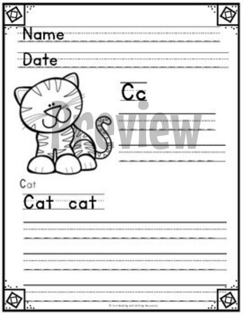 My Animal ABC Alphabet Book Beginning Sounds Handwriting | Made By Teachers