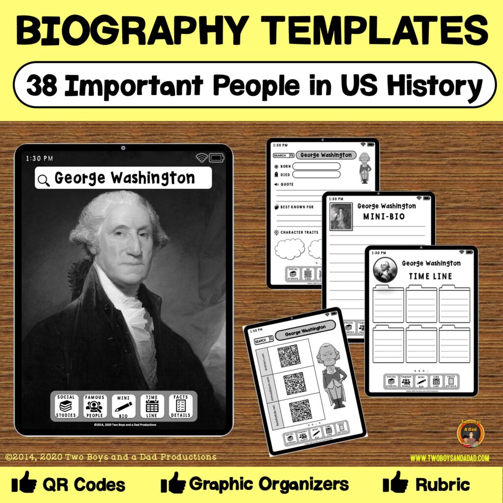 Biography Templates for Research and Writing | Made By Teachers