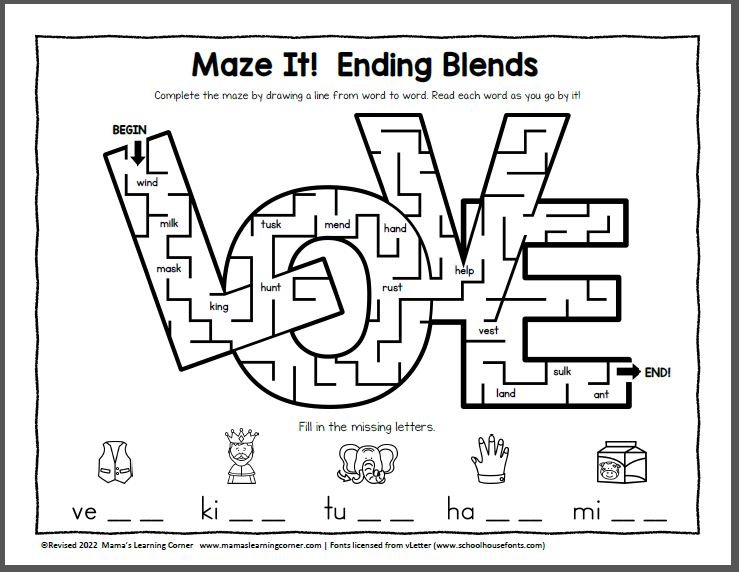 Valentine's Day Phonics Mazes | Made By Teachers