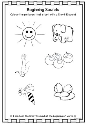 Activity Booklet - Short E Vowel Sound CVC Words - Phonemic Awareness ...