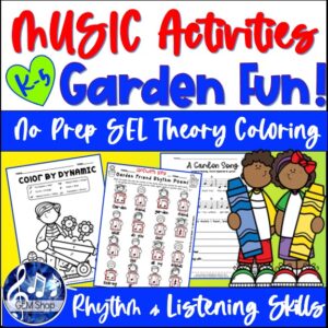Garden MUSIC Friends Activities SEL Theory Worksheets | Made By Teachers