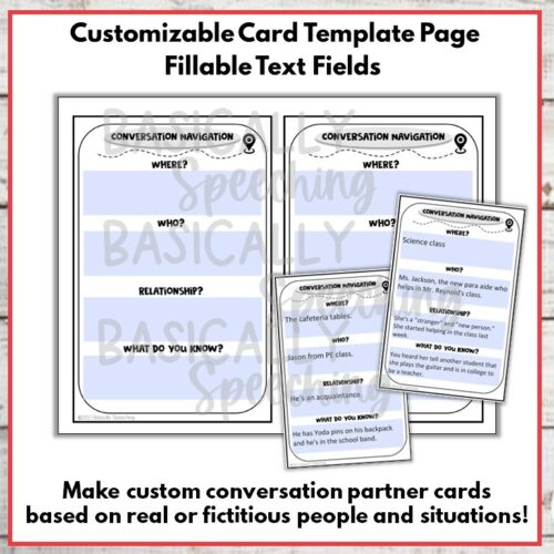 Conversation Skills Activity Planning Initiating and Maintaining a ...