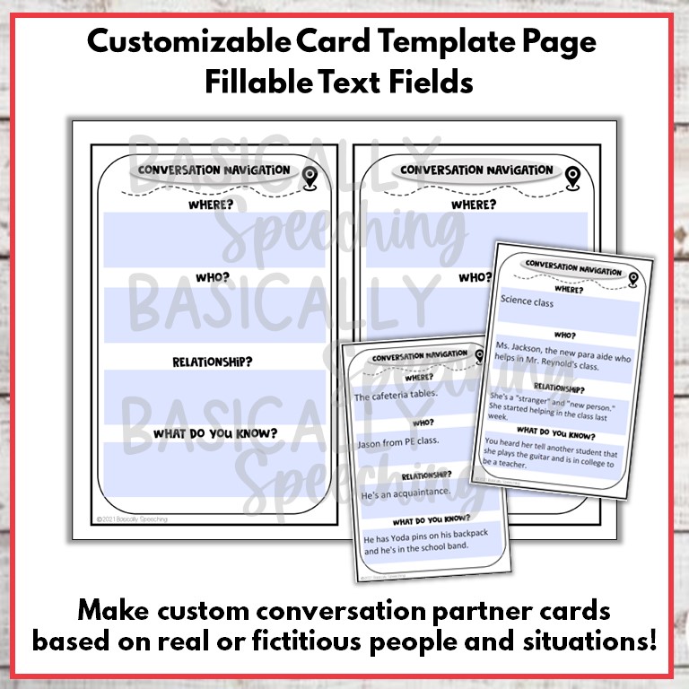 Conversation Skills Activity Planning Initiating and Maintaining a ...