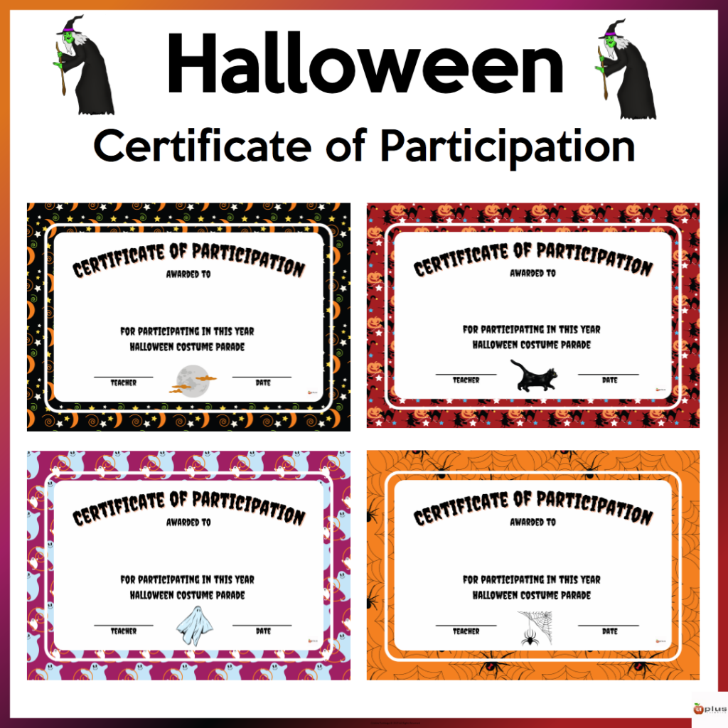 Halloween Certificate of Participation | Made By Teachers