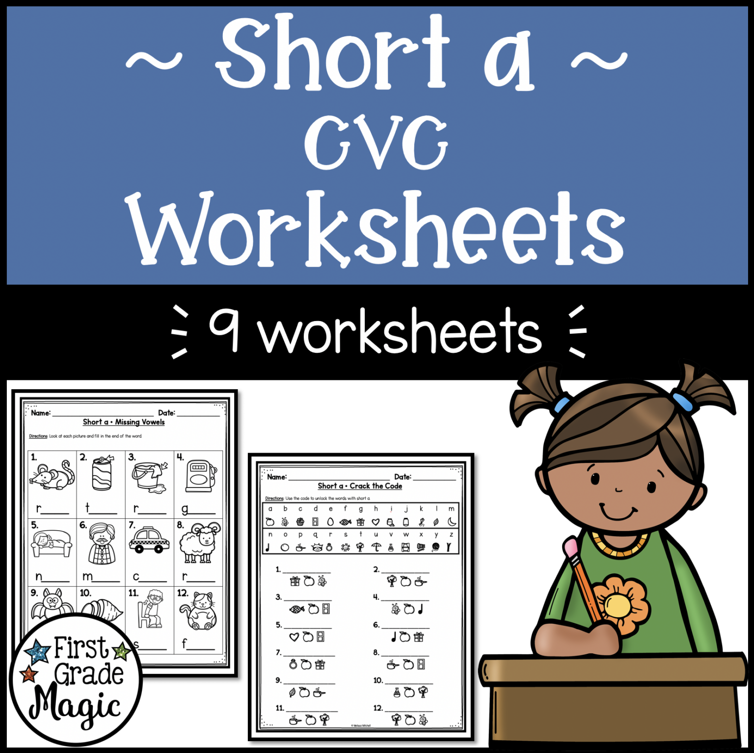 Short a CVC Words Worksheets | Made By Teachers